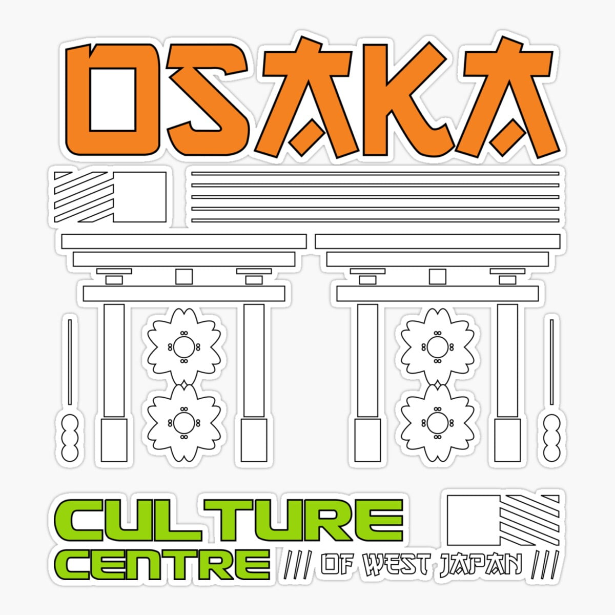 Onim Osaka: A Blend Of Tradition And Innovation Sticker, Phone Decal ...