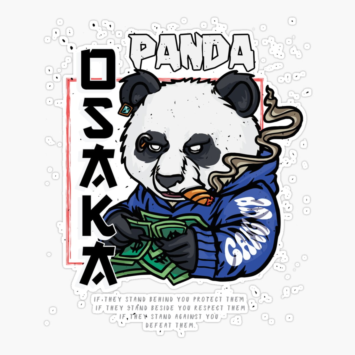 Onim Osaka Panda: Urban Samurai And Japanese Culture Sticker, Phone ...