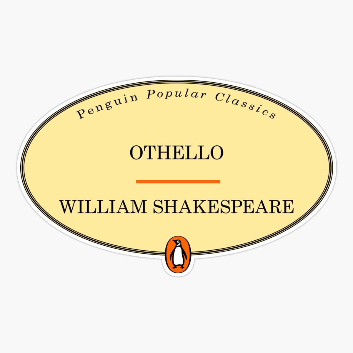 Onim Othello William Shakespeare Popular Classics Logo Sticker, Phone ...
