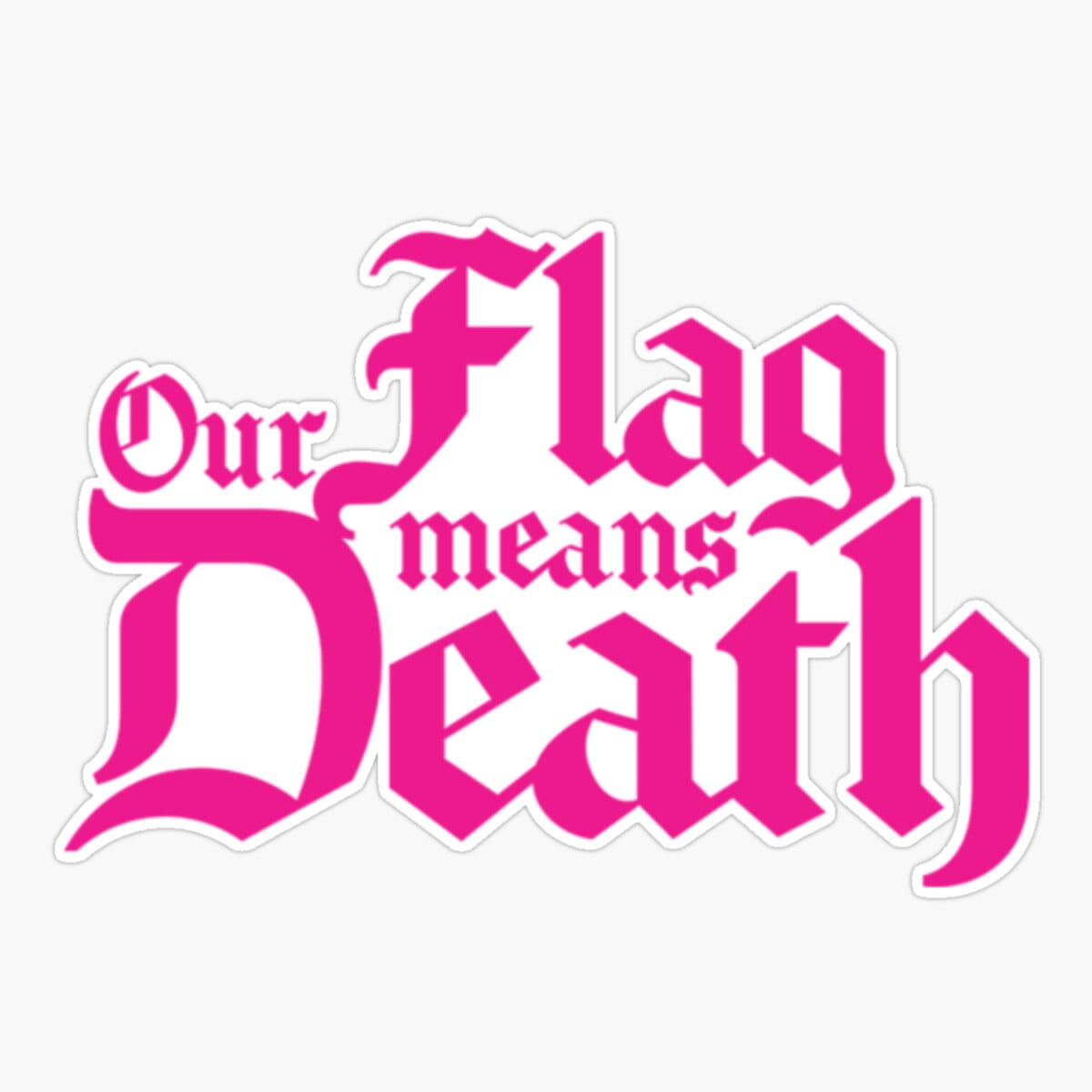 Onim Our Flag Means Death Sticker, Phone Decal Water Bottle Stickers ...