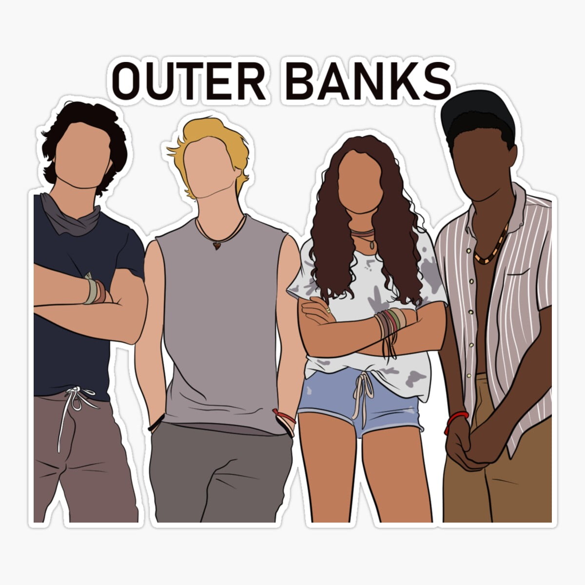 Onim Outer Banks Series Sticker, Phone Decal Water Bottle Stickers Car ...