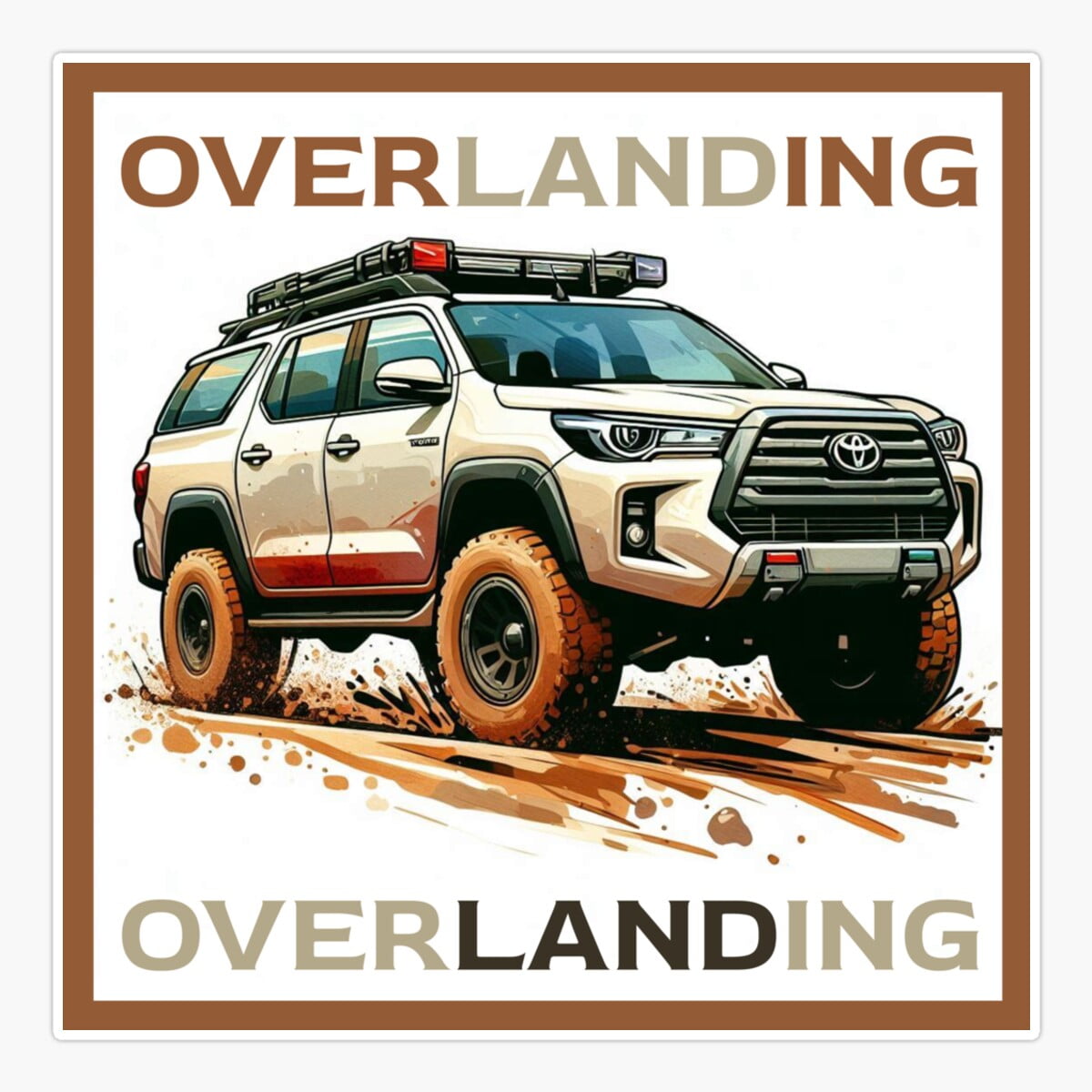 Onim Overlanding Sticker, Phone Decal Water Bottle Stickers Car Decals ...