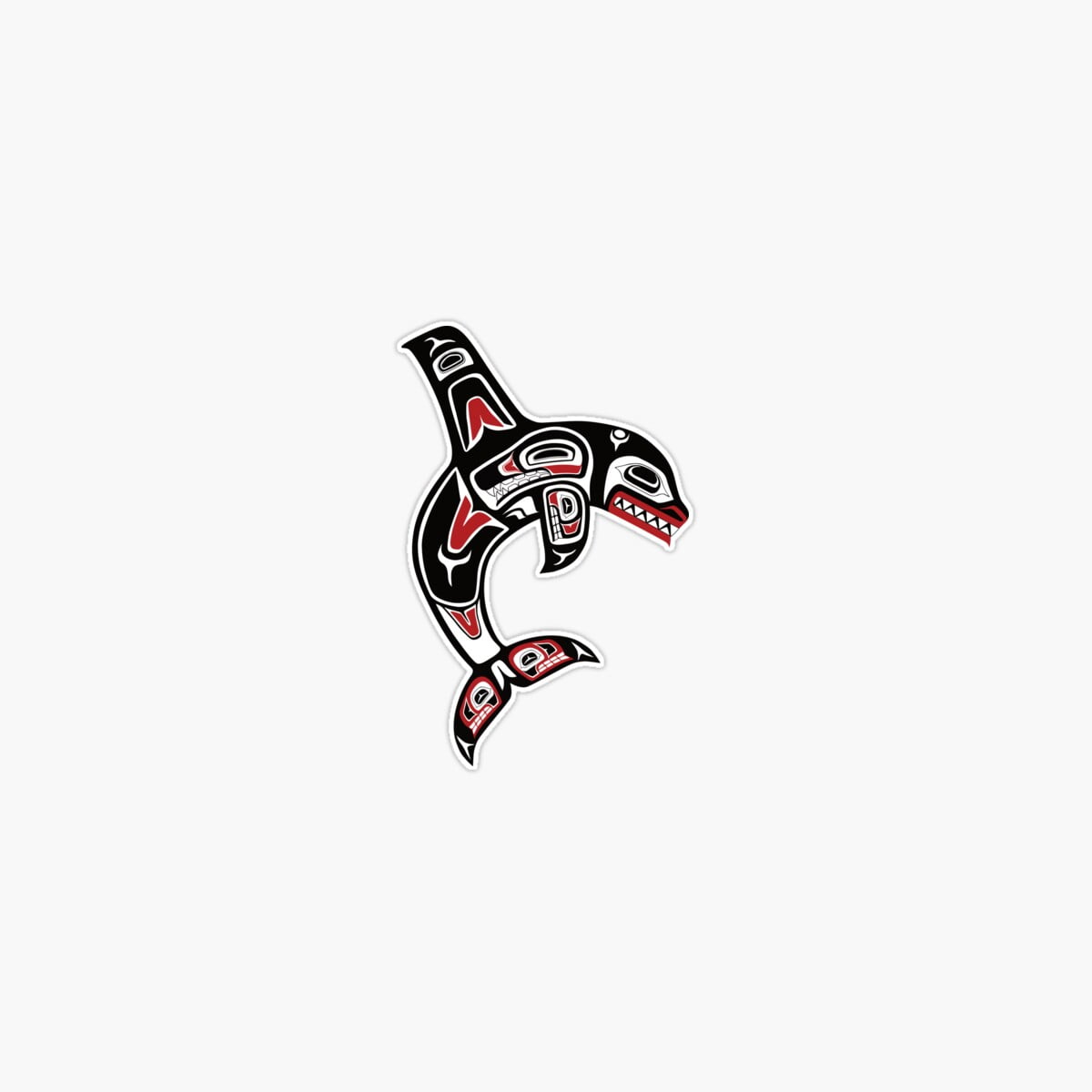 Onim Pacific Northwest Native Orca Killer Whale Sticker, Phone Decal ...