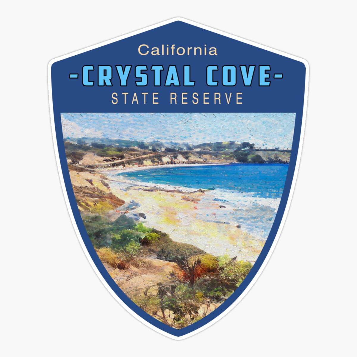 Onim Pacific Ocean Beach Crystal Cove State Park California Sticker ...