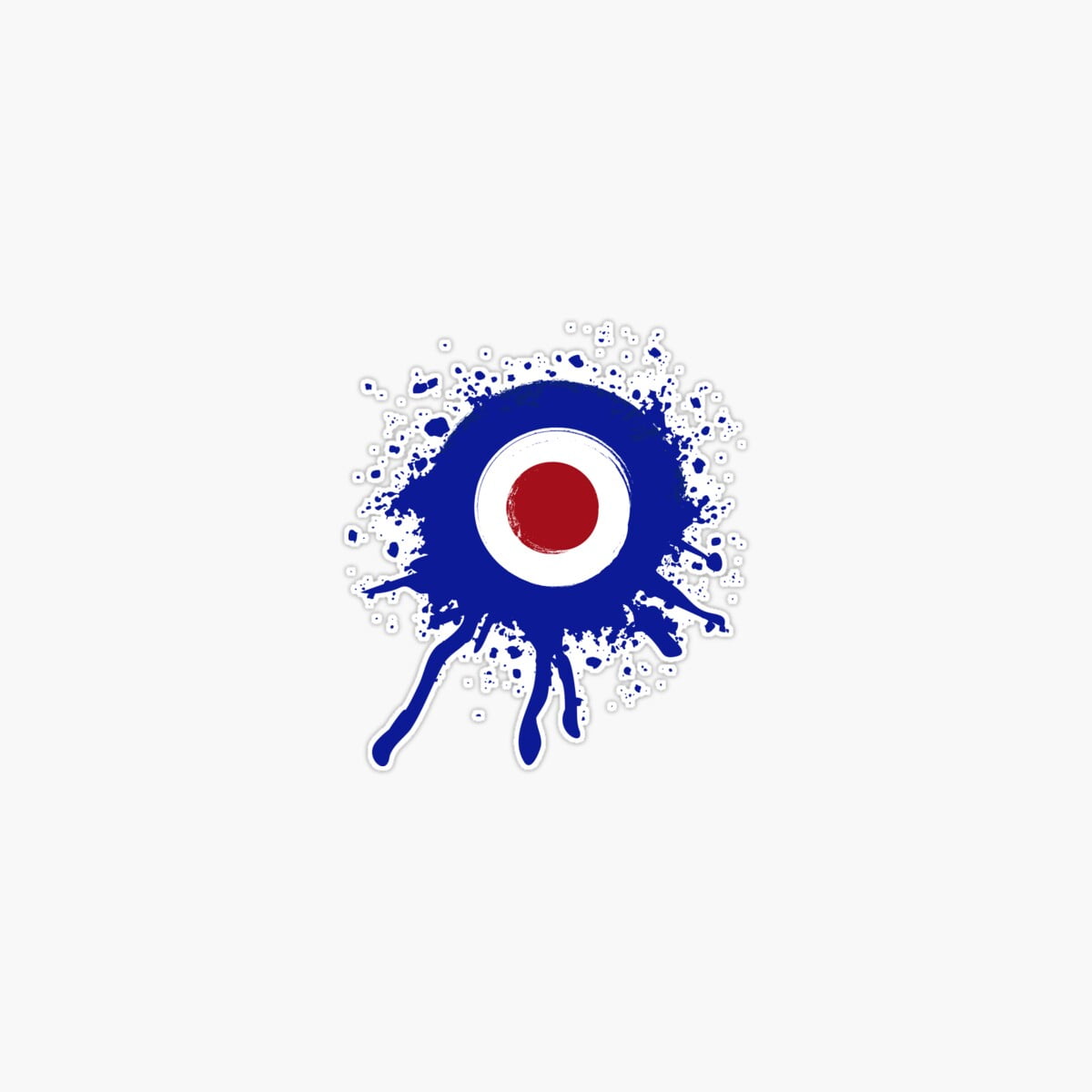 Onim Paint Splattered Mod Target Sticker, Phone Decal Water Bottle ...