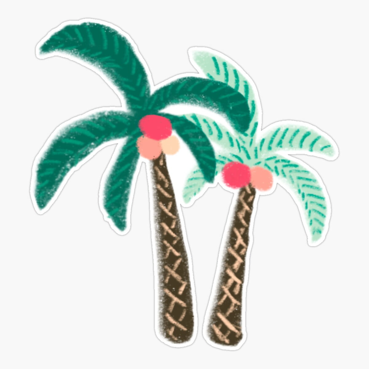 Onim Palm Trees Sticker, Phone Decal Water Bottle Stickers Car Decals ...