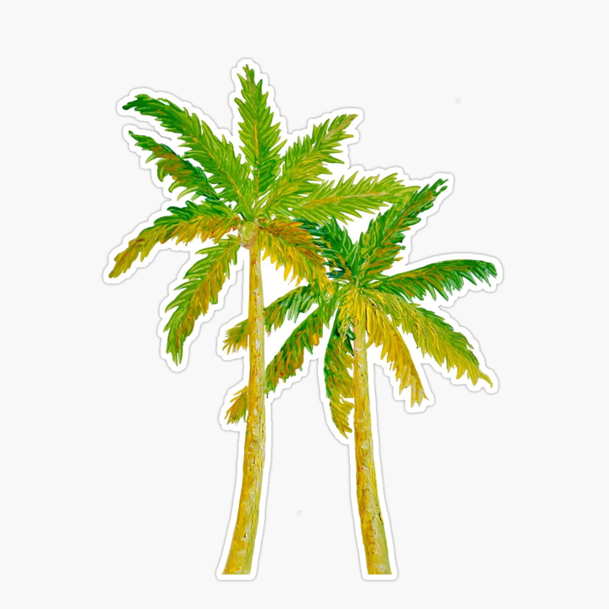 Onim Palm Trees Tropical Sticker, Phone Decal Water Bottle Stickers Car ...