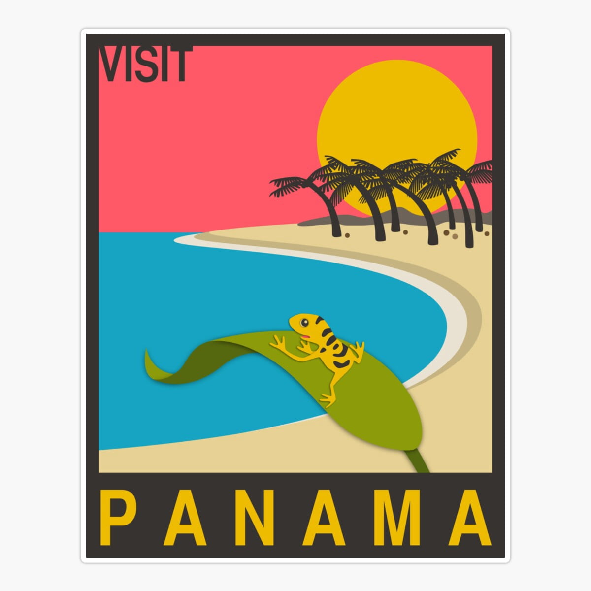 Onim Panama Sticker, Phone Decal Water Bottle Stickers Car Decals ...