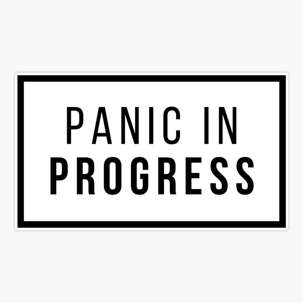 Onim Panic In Progress Sticker, Phone Decal Water Bottle Stickers Car ...