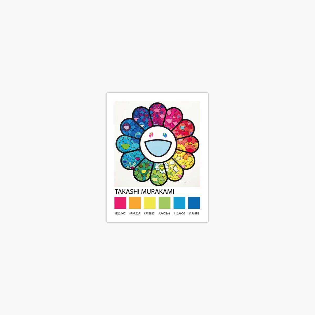Onim Pantone Artist Murakami Takashi Sticker - Walmart.com