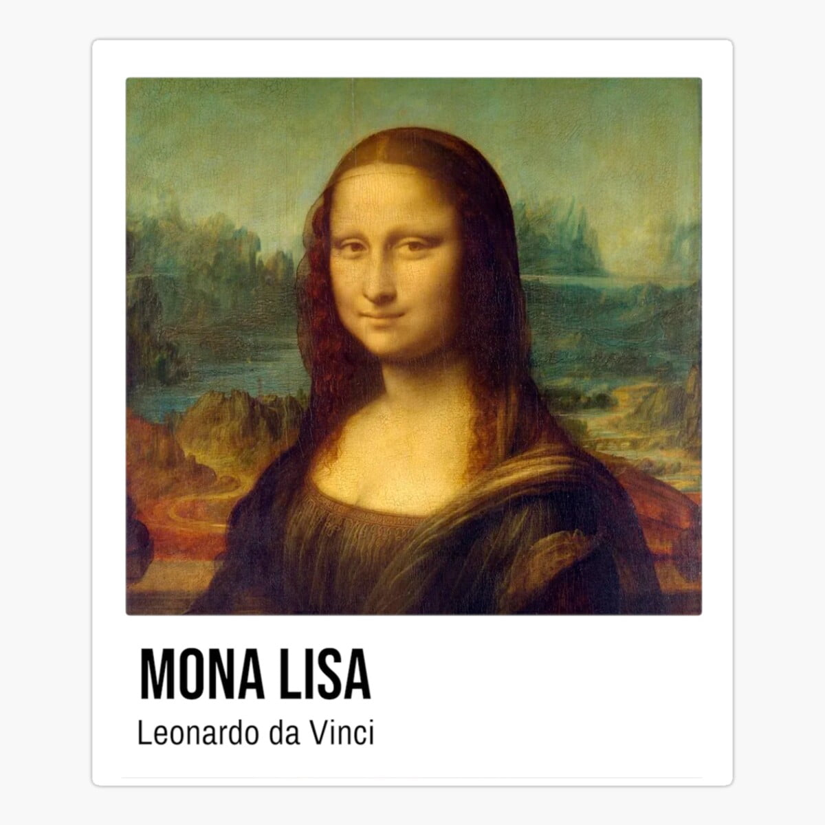 Onim Pantone Mona Lisa M Sticker, Phone Decal Water Bottle Stickers Car ...