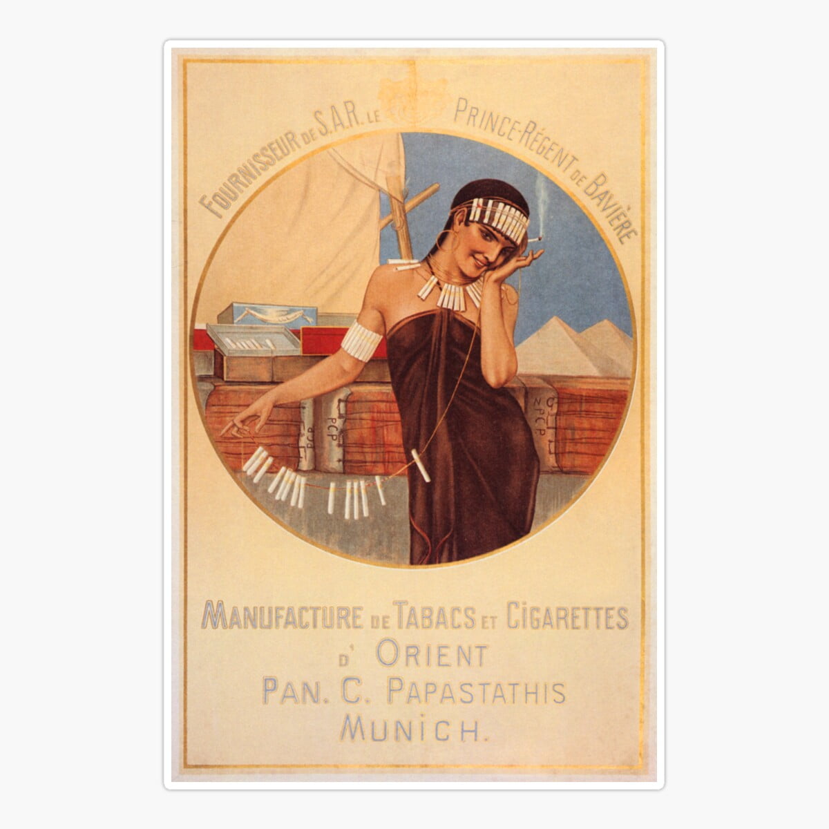 Onim Papastathis Munich Cigarettes Tobacco Advertising Vintage German ...