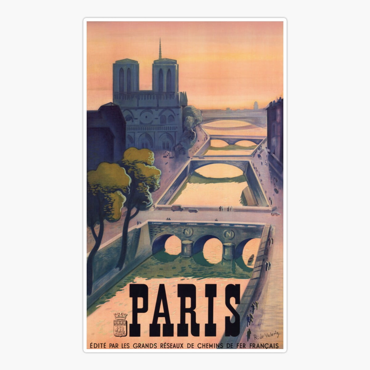 Onim Paris Plm French Railway Networks 1920S Vintage Travel Poster ...