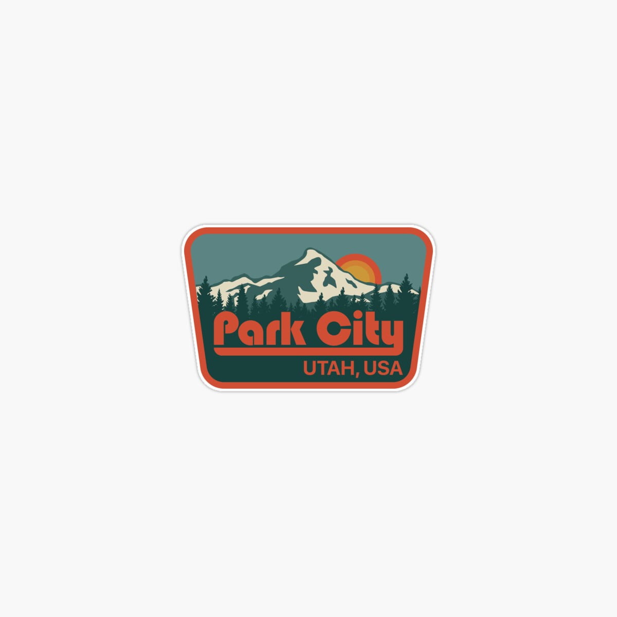 Onim Park City Utah Winter Resort Sticker, Phone Decal Water Bottle ...