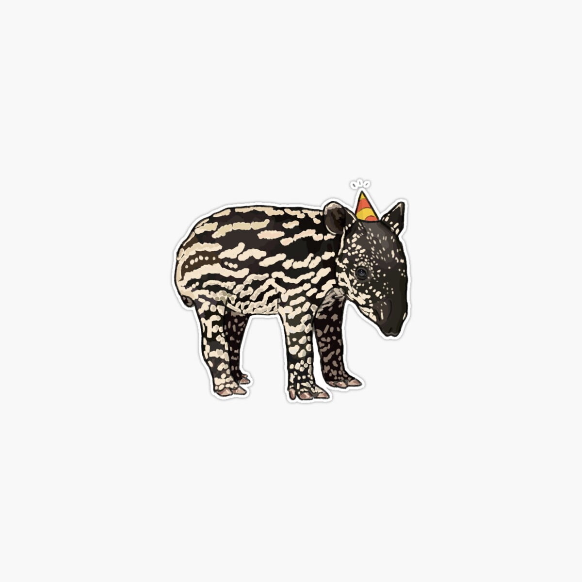 Onim Party Tapir Sticker, Phone Decal Water Bottle Stickers Car Decals ...
