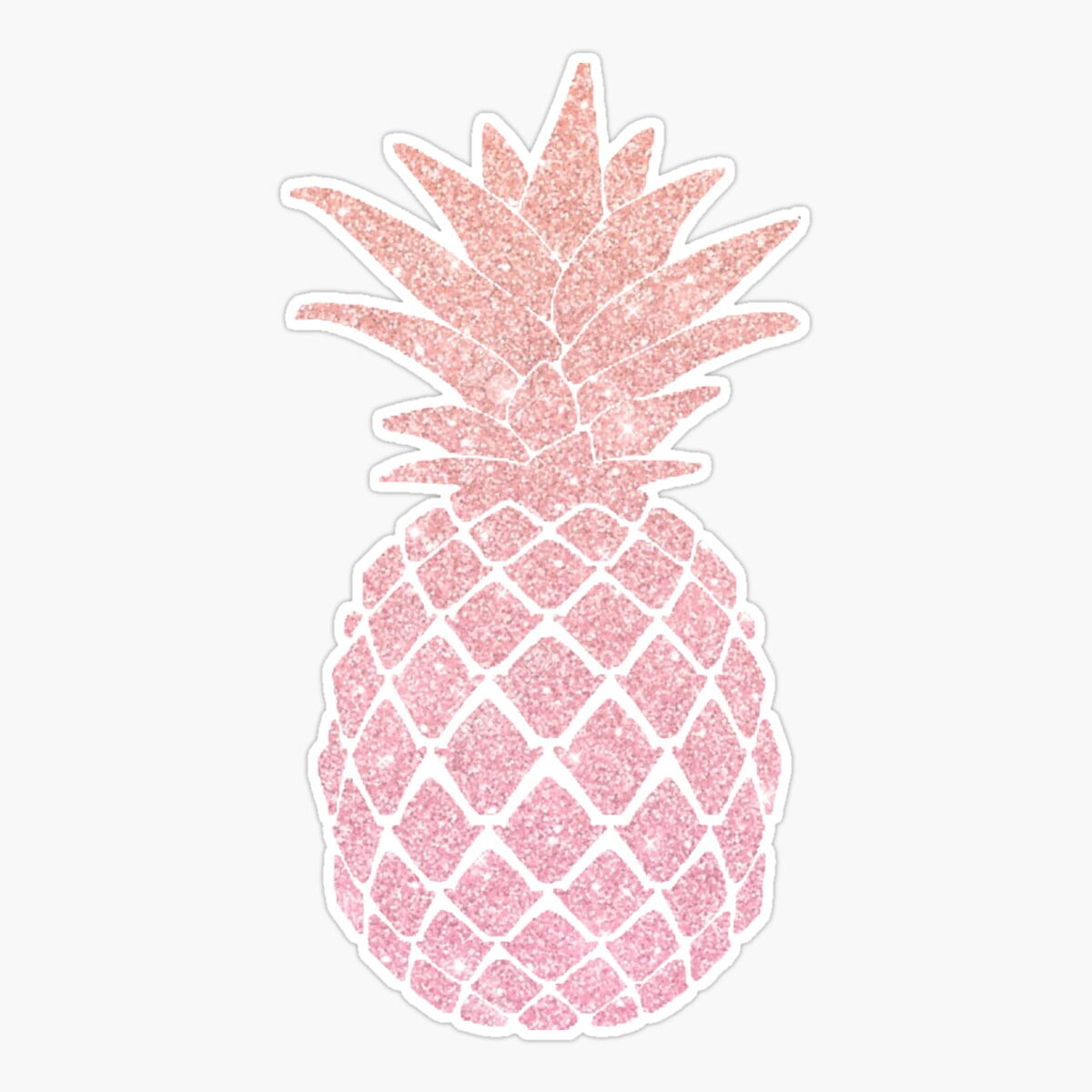 Onim Pastel Pink Pineapple Sticker, Phone Decal Water Bottle Stickers ...