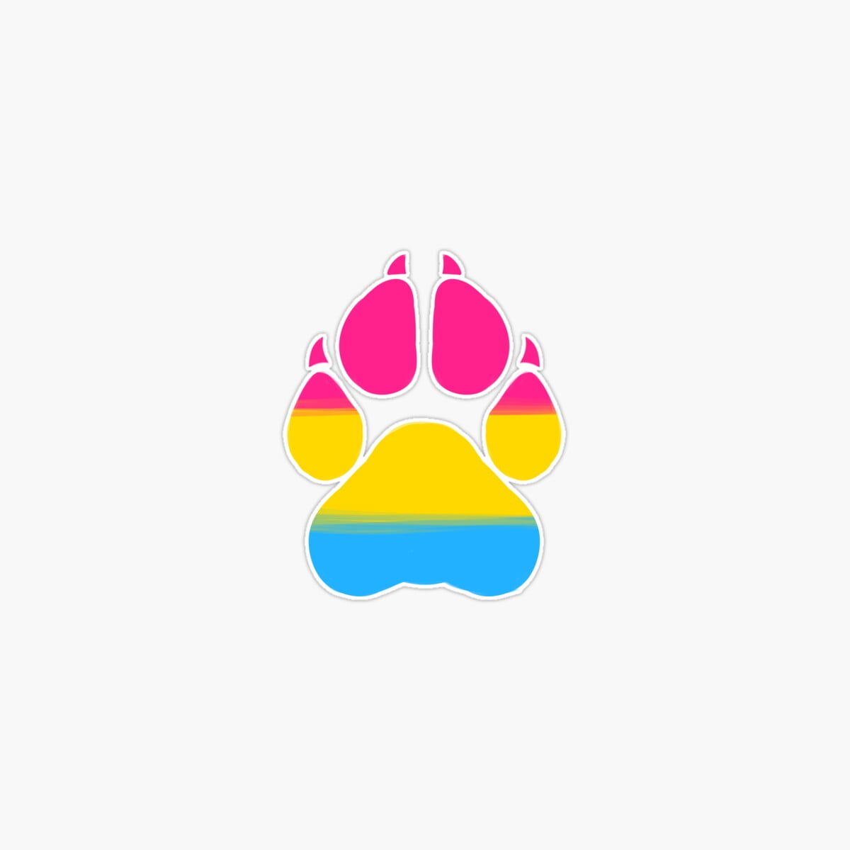 Onim Pawprint - Pan Sticker, Phone Decal Water Bottle Stickers Car ...