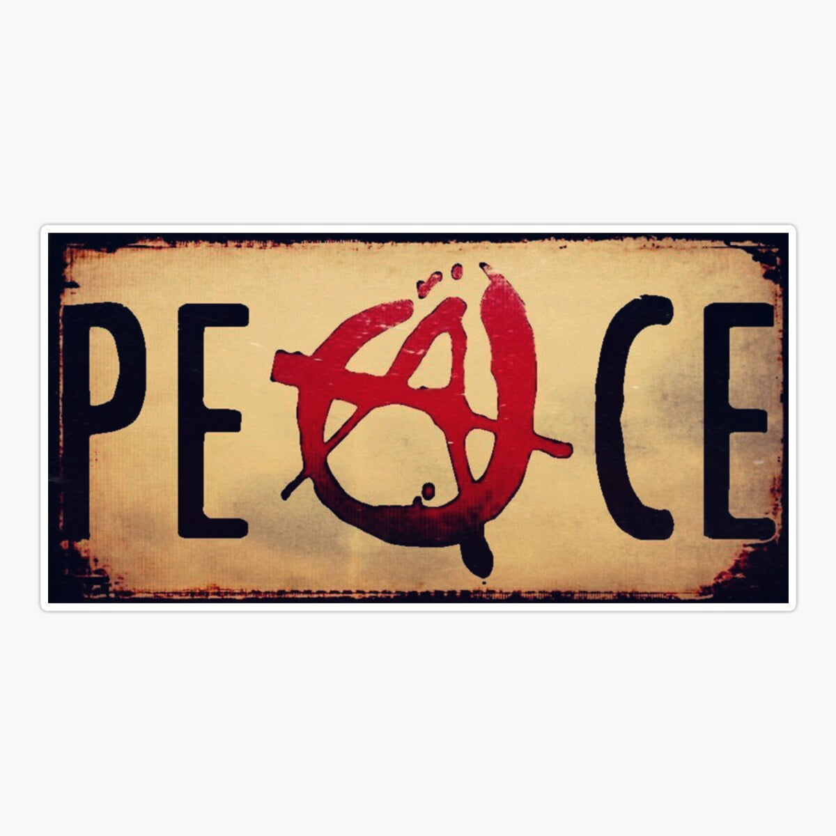 Onim Peace Anarchy Sticker, Phone Decal Water Bottle Stickers Car ...
