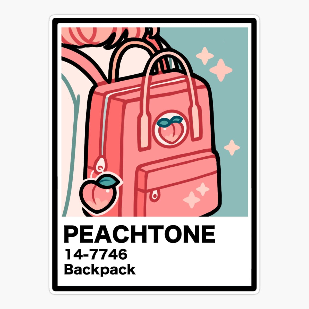 Onim Peachtone Backpack Sticker, Phone Decal Water Bottle Stickers Car ...