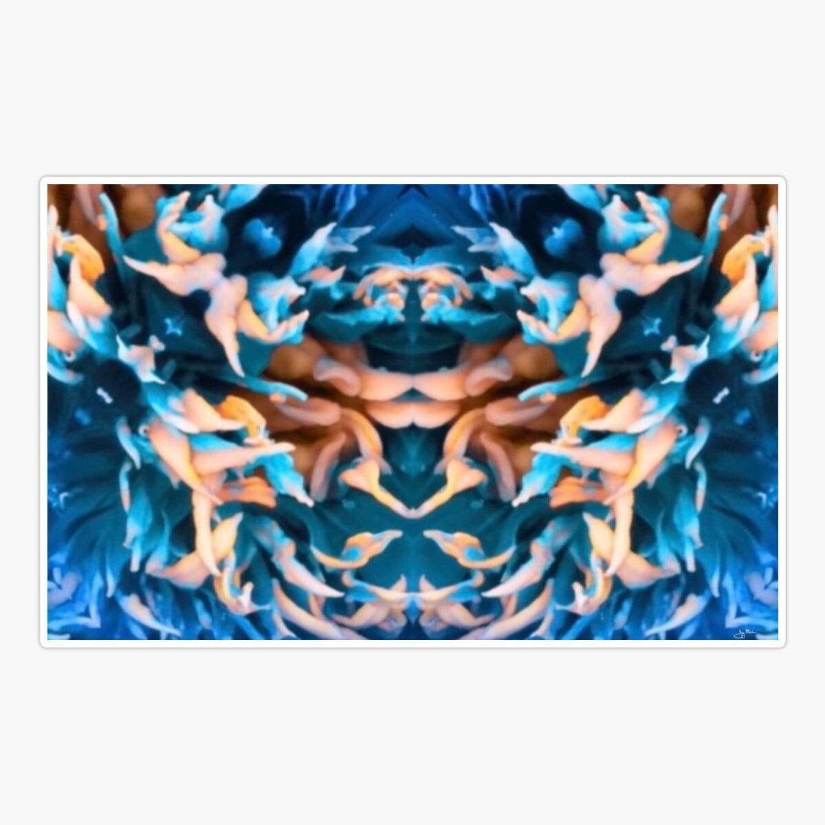 Onim Peachy-Blue Macro V1 Sticker, Phone Decal Water Bottle Stickers ...