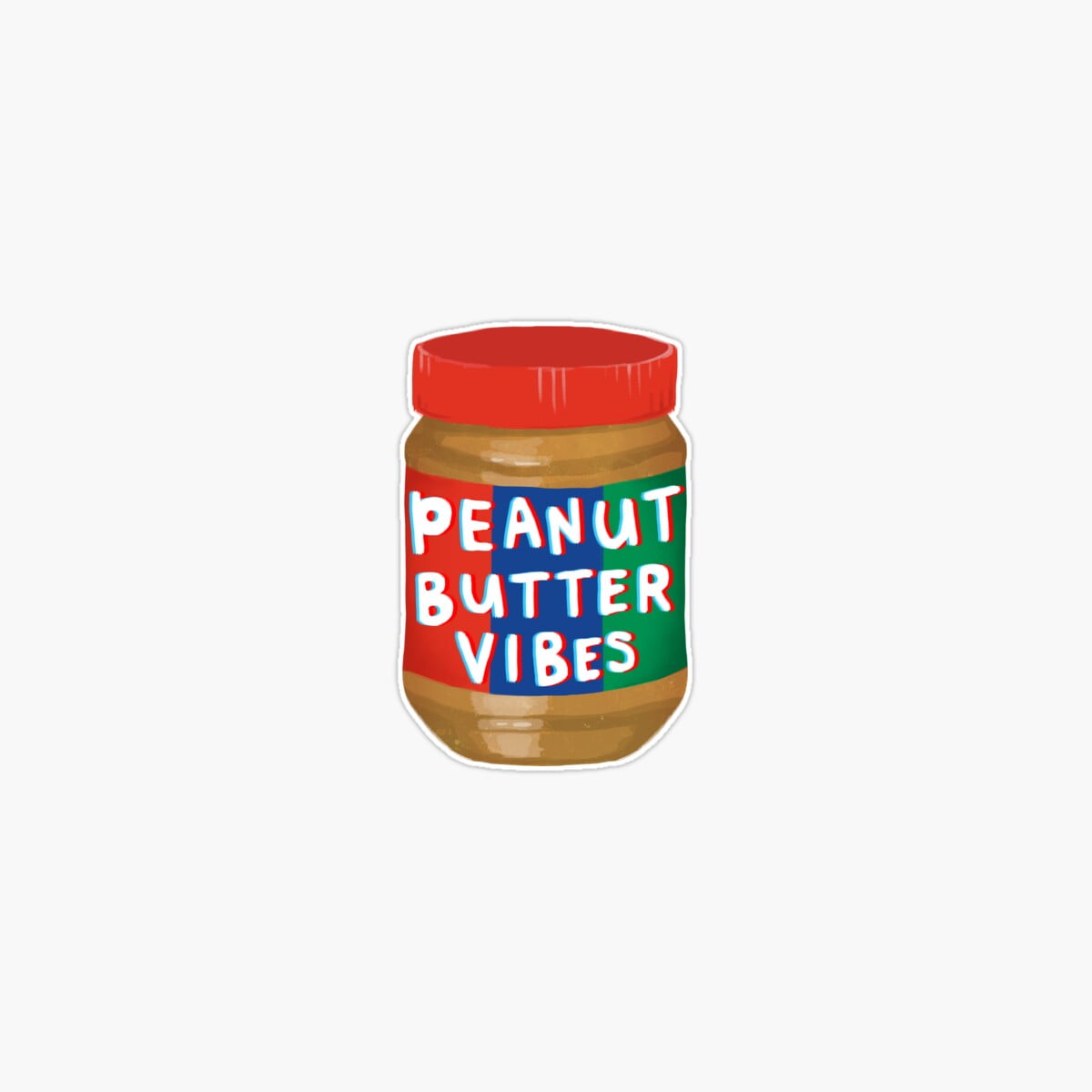 Onim Peanut Butter Vibes Sticker - Walmart.com