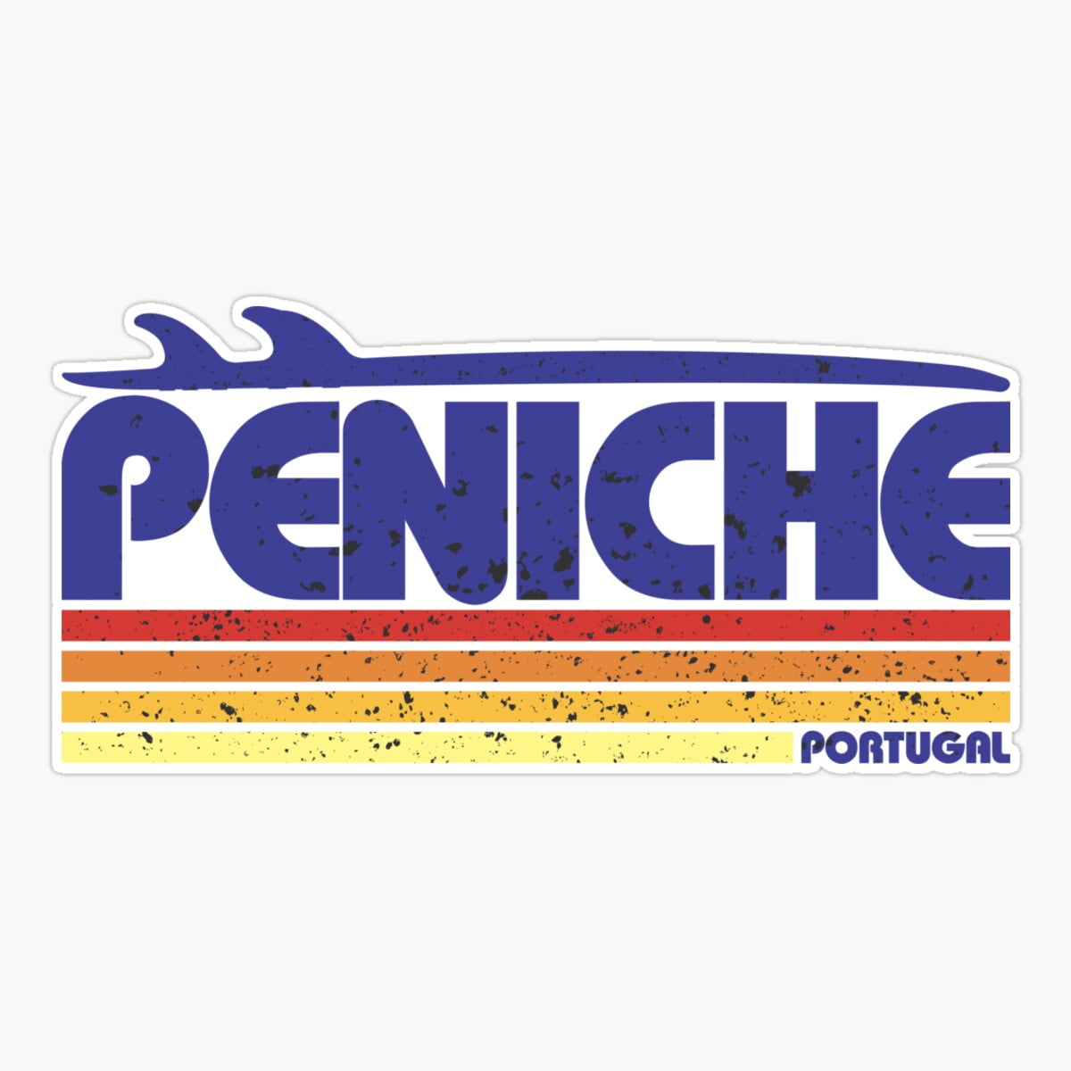 Onim Peniche Portugal Surf Retro Paradise Sticker, Phone Decal Water ...