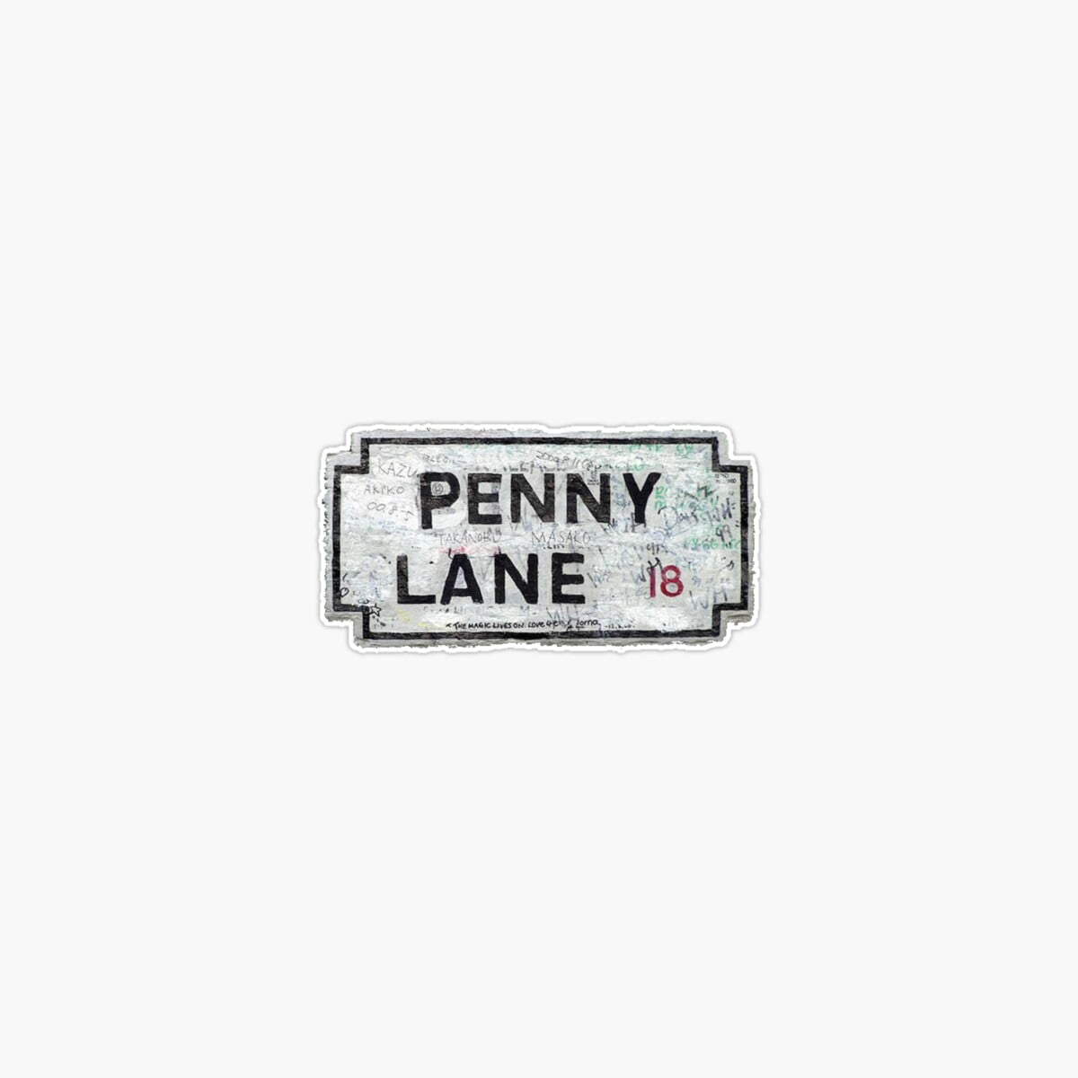 Onim Penny Lane Sticker, Phone Decal Water Bottle Stickers Car Decals ...