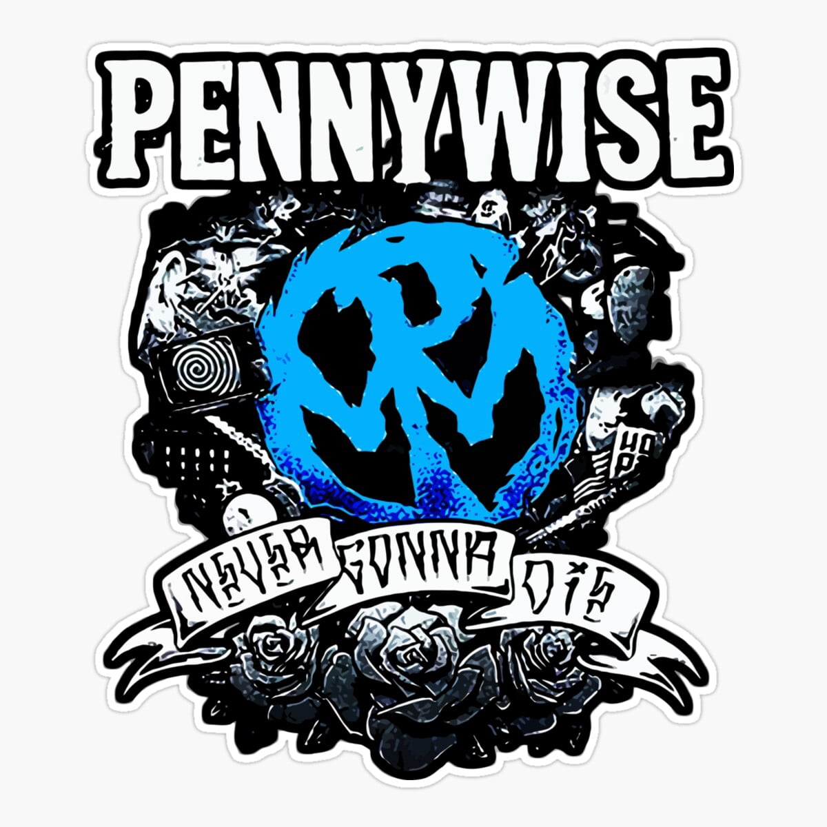 Onim Pennywise Band Punk Sticker, Phone Decal Water Bottle Stickers Car ...