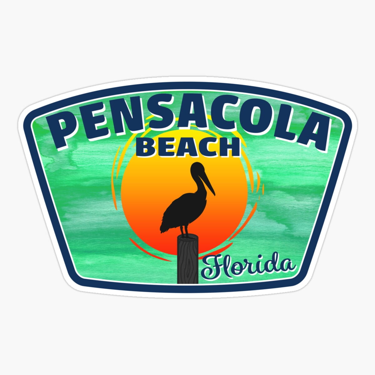 Onim Pensacola Beach Florida Santa Rosa County Travel Sticker, Phone ...
