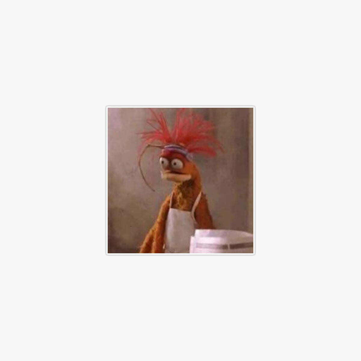 Onim Pepe The King Prawn Meme Trend Sticker, Phone Decal Water Bottle ...
