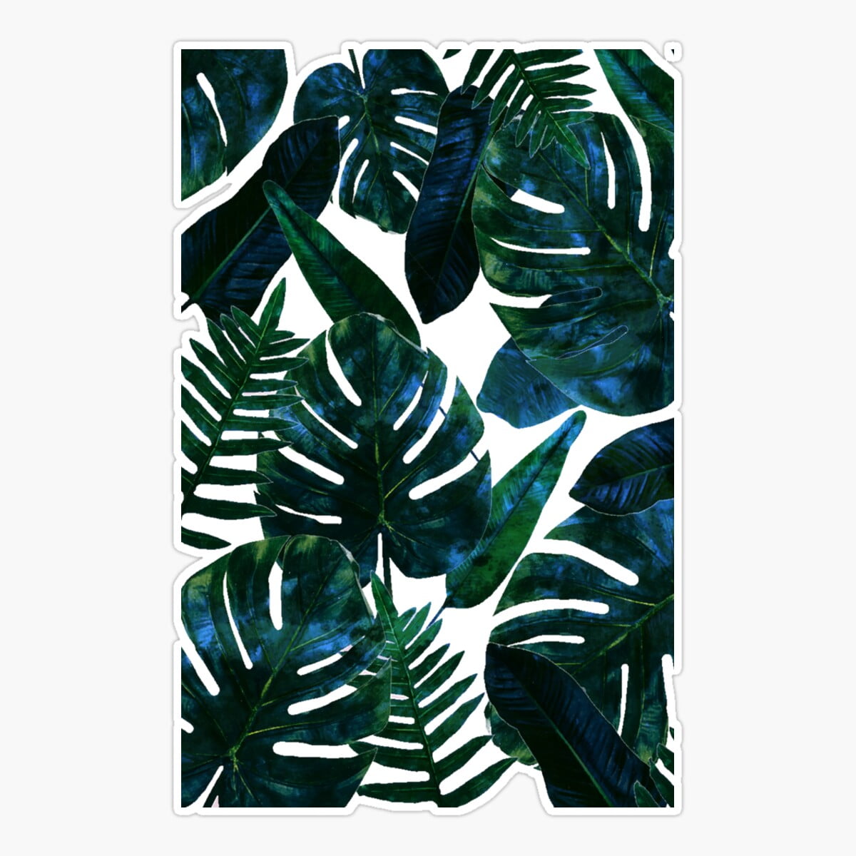 Onim Perceptive Dream | Tropical Nature Botanical Plants Painting ...