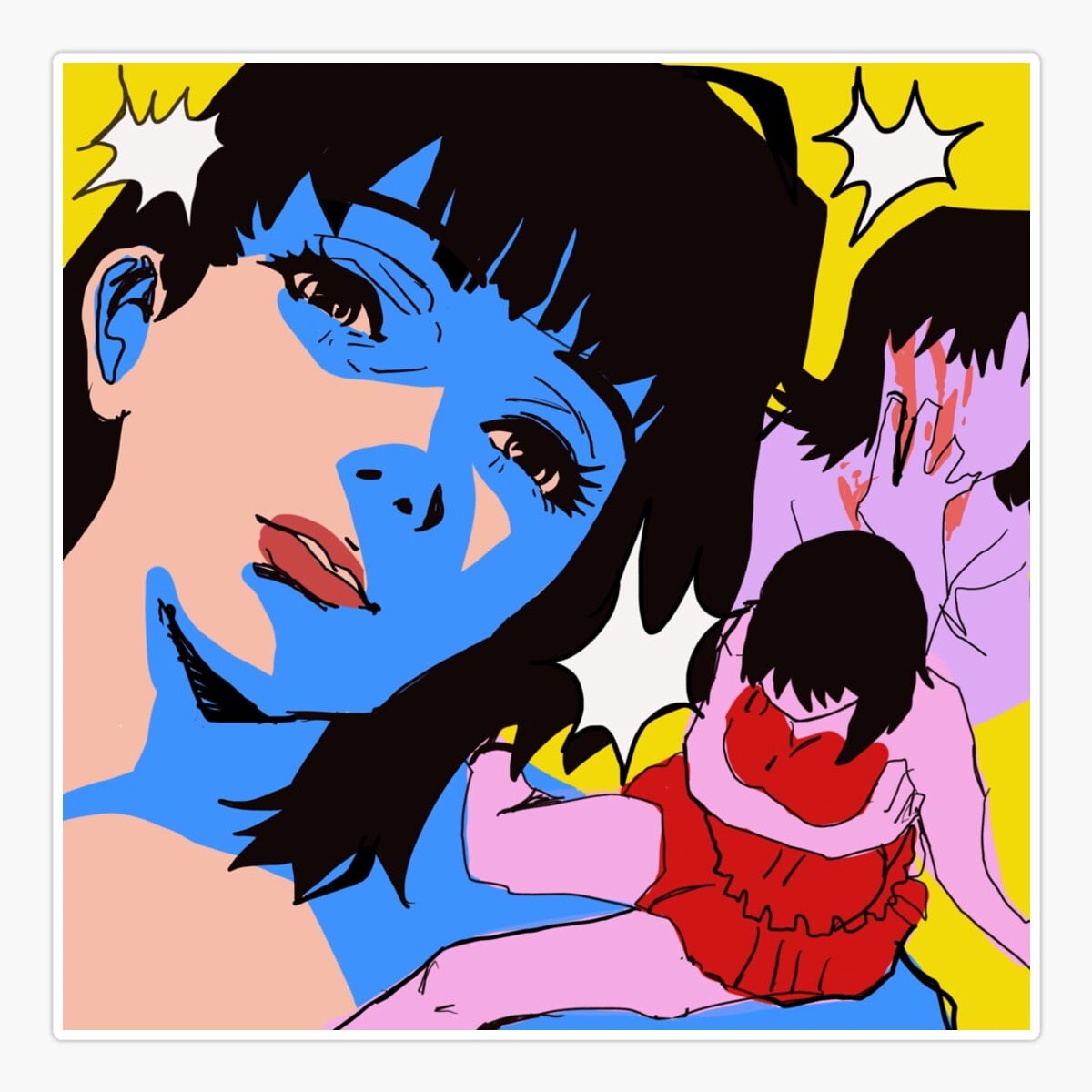 Onim Perfect Blue Sticker Sticker, Phone Decal Water Bottle Stickers ...