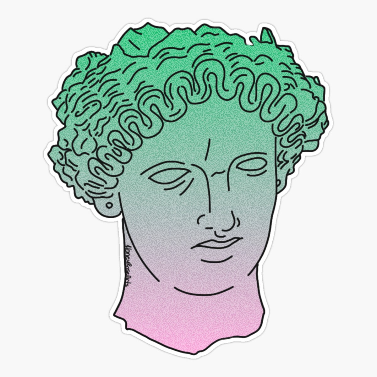 Onim Persephone Lineart Sticker, Phone Decal Water Bottle Stickers Car Decals, Funny Birthday ...