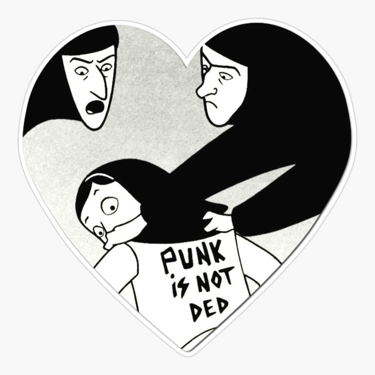 Onim Persepolis - Punk Is Not Ded Sticker, Phone Decal Water Bottle ...