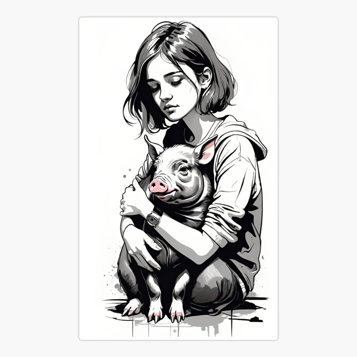 Onim Pet Pig Sticker, Phone Decal Water Bottle Stickers Car Decals ...