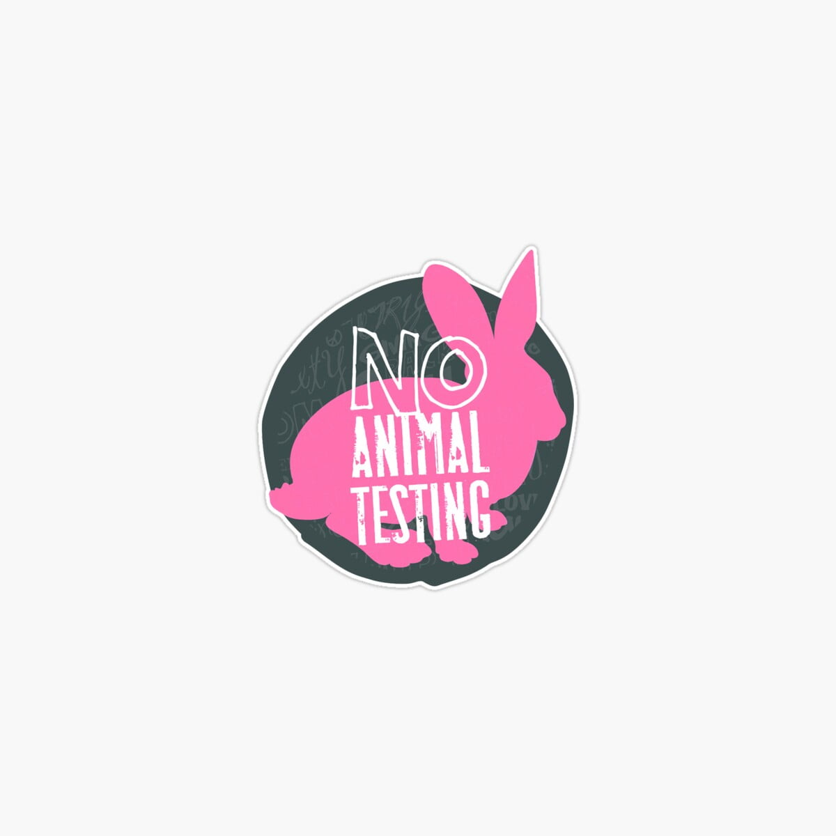 Onim Peta - Say No To Animal Testing Sticker, Phone Decal Water Bottle ...