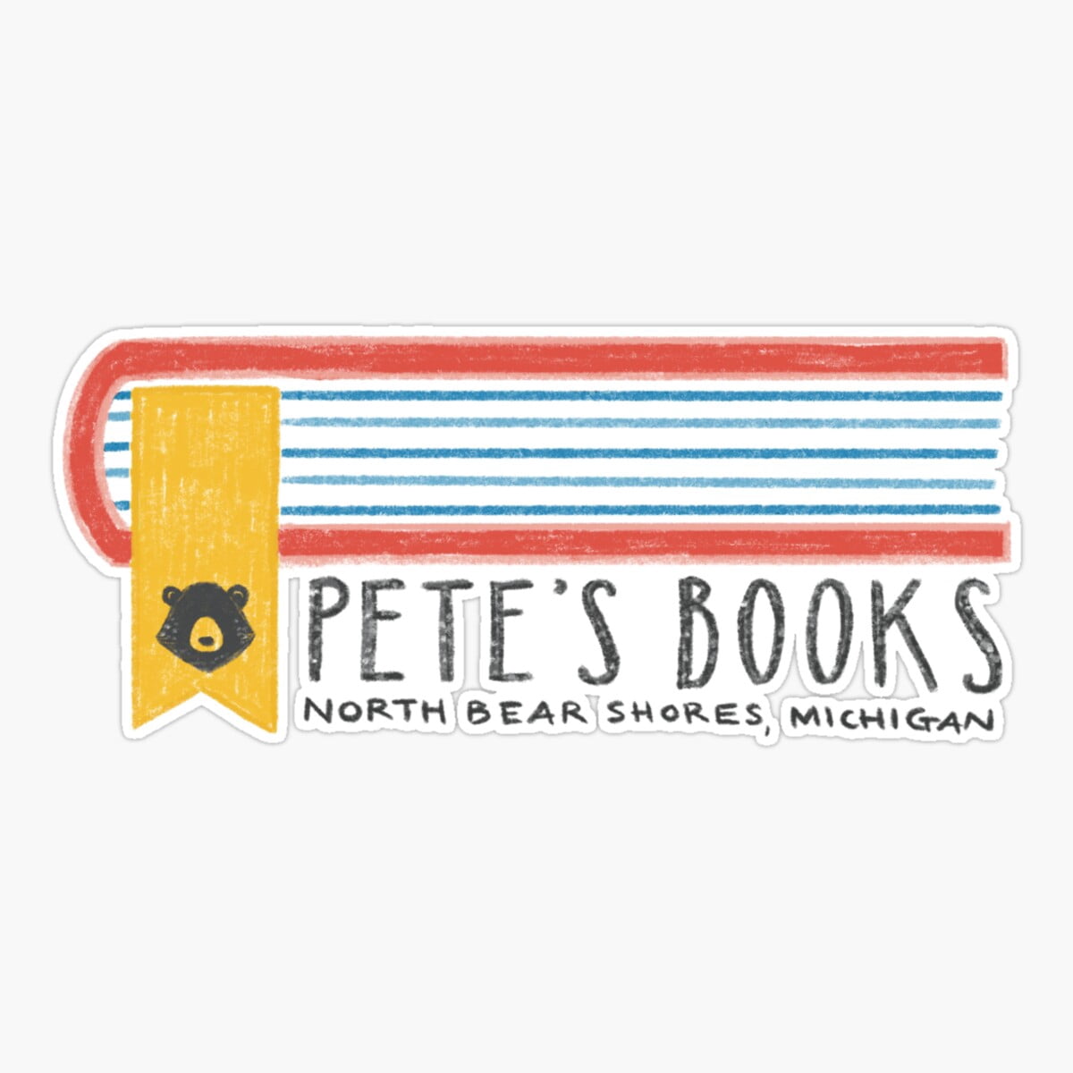 Onim Pete'S Books' From Emily Henry'S Beach Read Sticker, Phone Decal ...