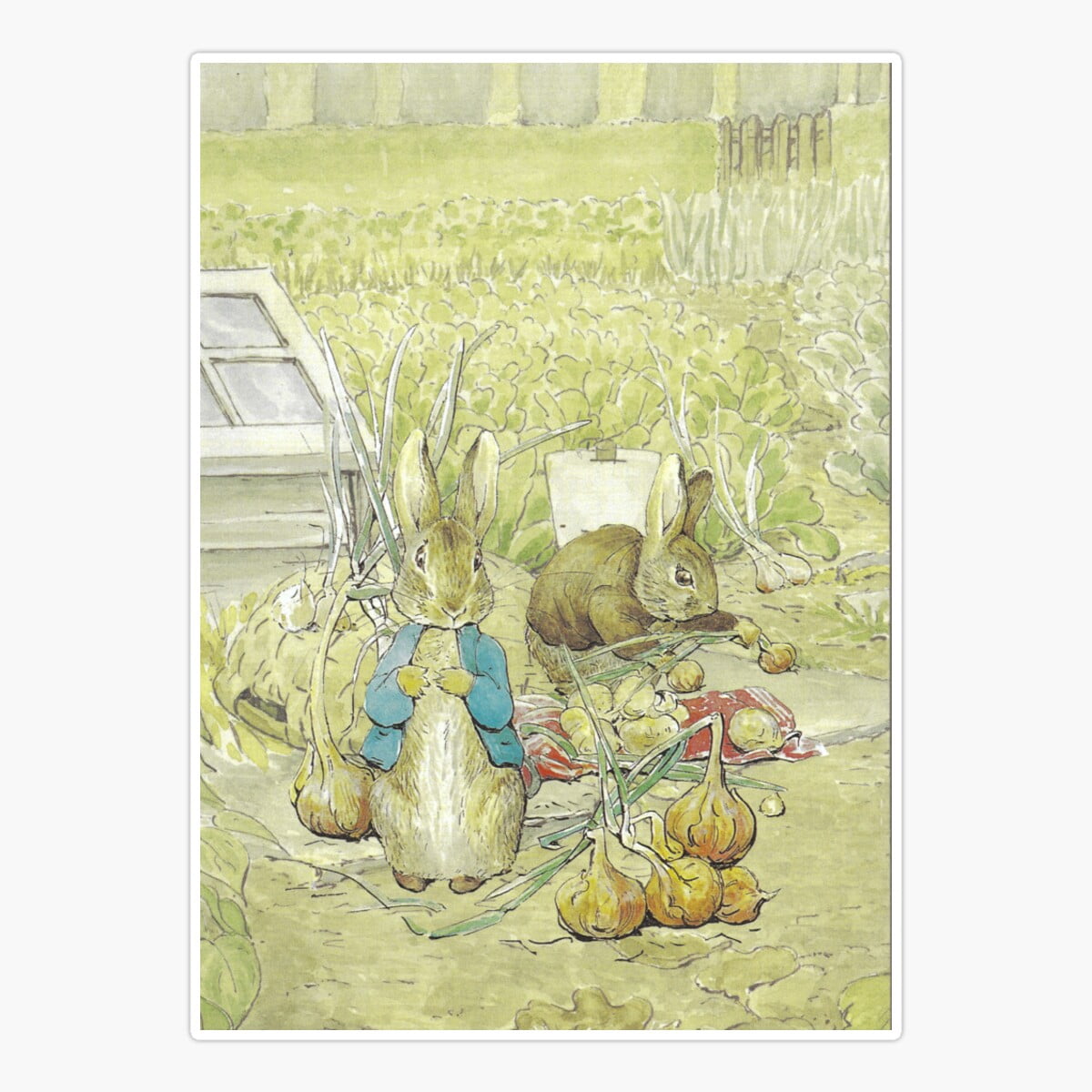 Onim Peter And Benjamin Rabbits - Beatrix Potter Sticker, Phone Decal ...