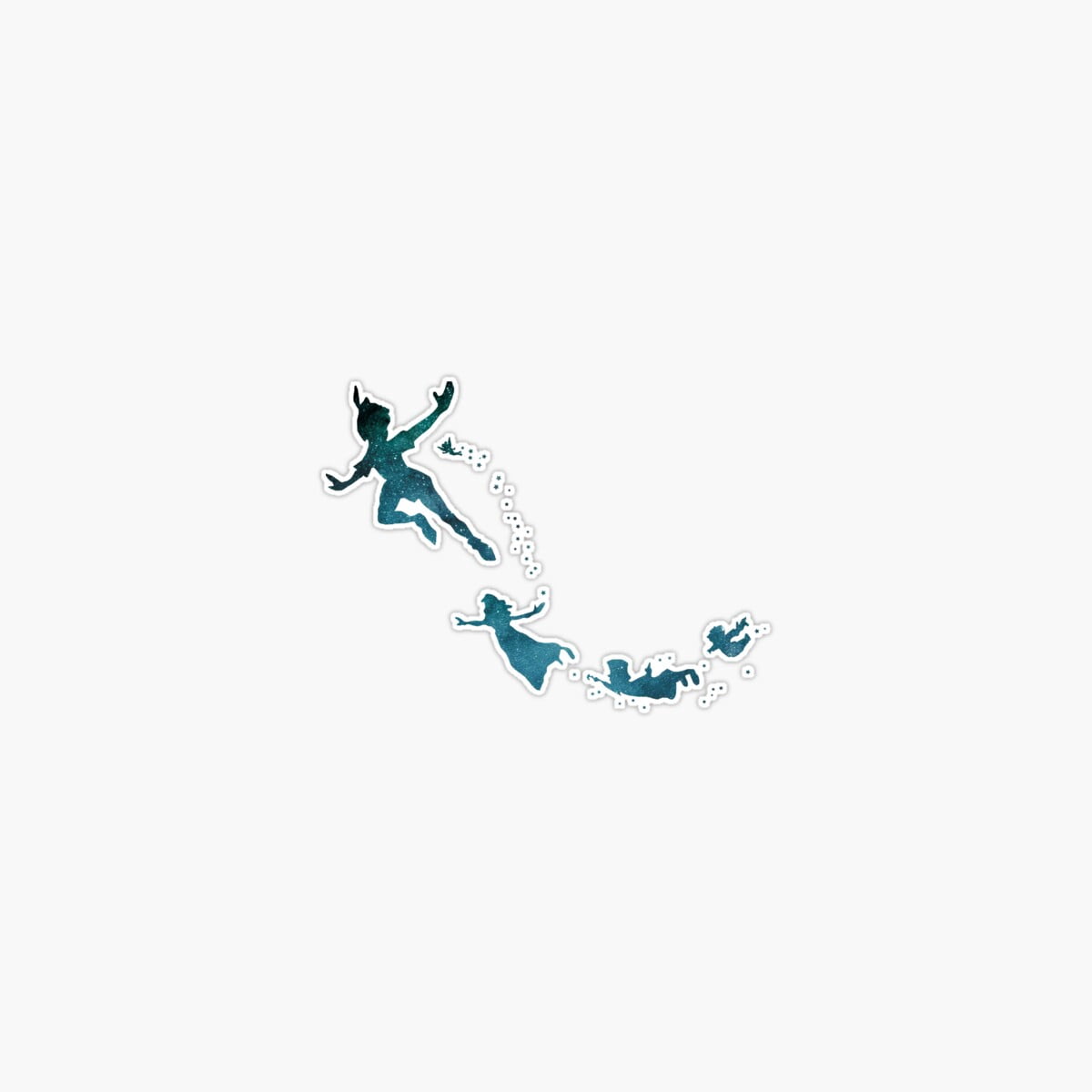 Onim Peter Pan Illustration Sticker, Phone Decal Water Bottle Stickers ...