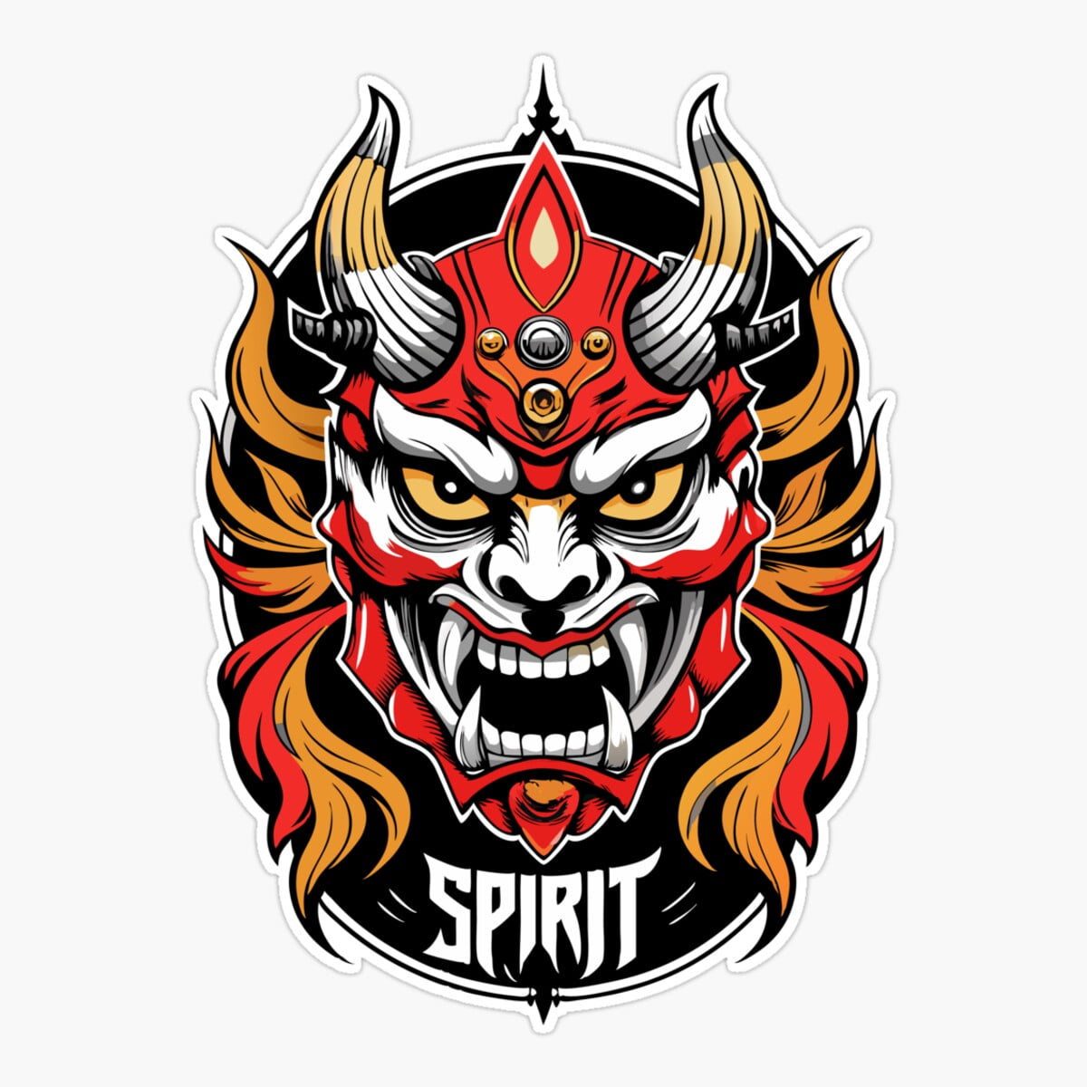 Onim Phantom Spirit Mask Sticker, Phone Decal Water Bottle Stickers Car ...