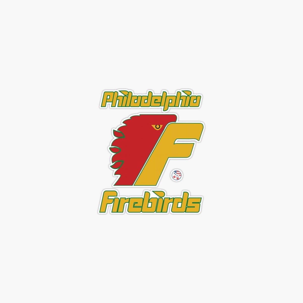 Onim Philadelphia Firebirds Sticker, Phone Decal Water Bottle Stickers ...