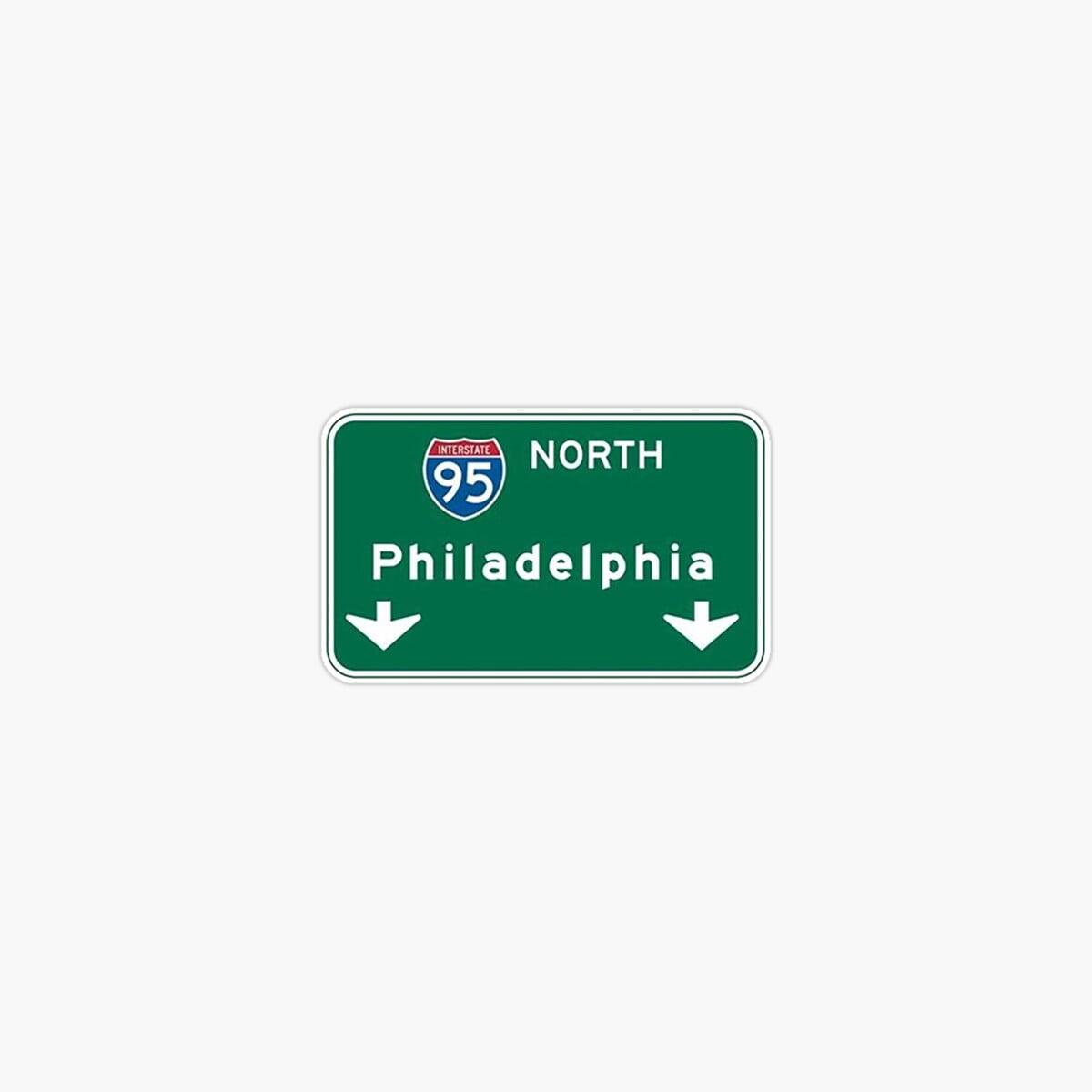 Onim Philadelphia Road Sign Sticker, Phone Decal Water Bottle Stickers ...