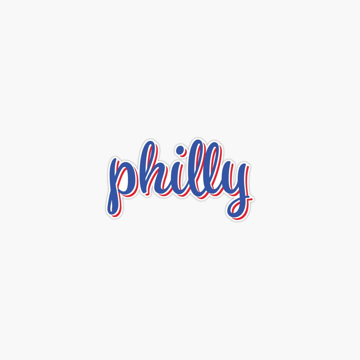 Onim Philly In Sixers Colors Sticker, Phone Decal Water Bottle Stickers ...