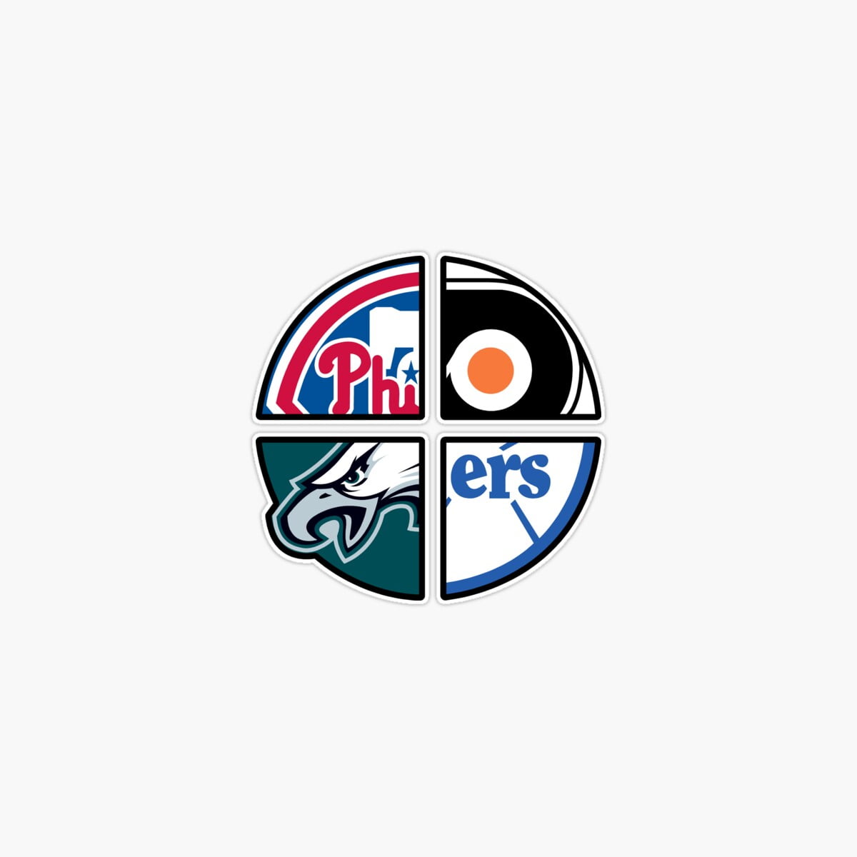 Onim Philly'S In The House - Phillies Flyers Eagles Sixers Sticker ...