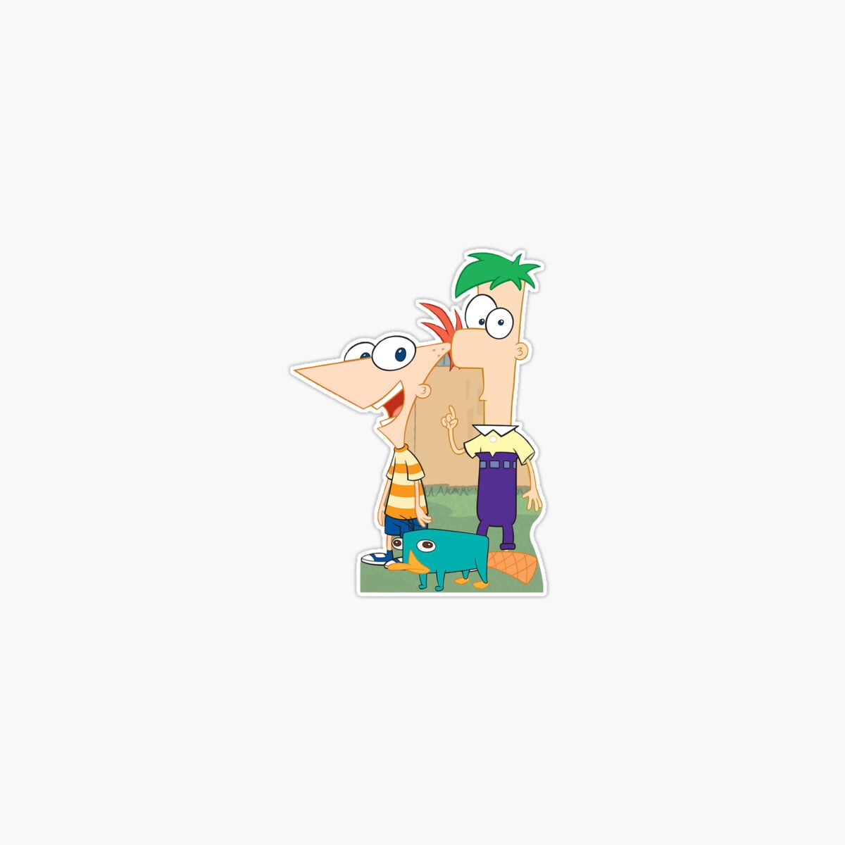 Onim Phineas & Ferb Sticker, Phone Decal Water Bottle Stickers Car ...