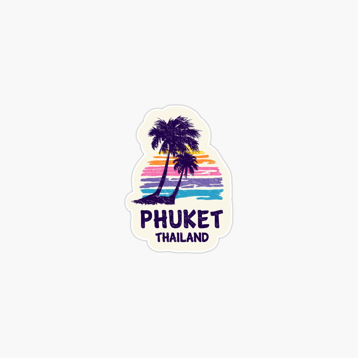 Onim Phuket, Thailand - Tropical Beach Island Sticker, Phone Decal ...
