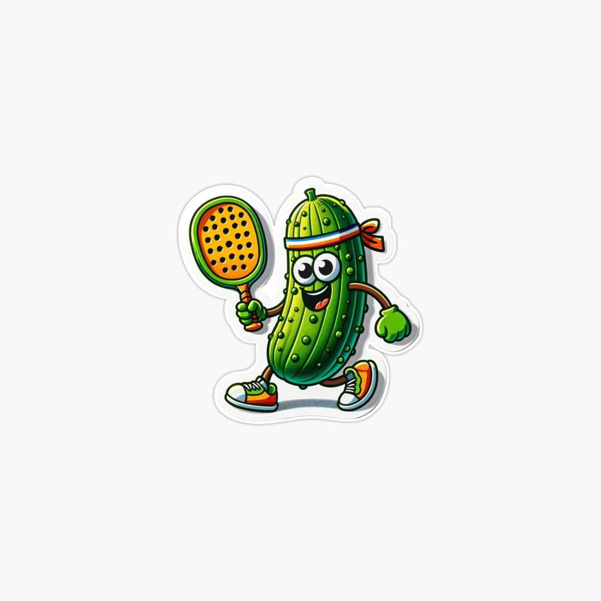 Onim Pickle Playing Pickleball Sticker, Phone Decal Water Bottle ...