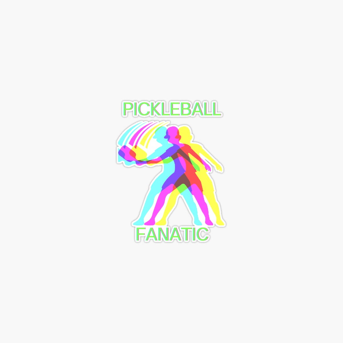 Onim Pickleball Fanatic Sticker, Phone Decal Water Bottle Stickers Car ...