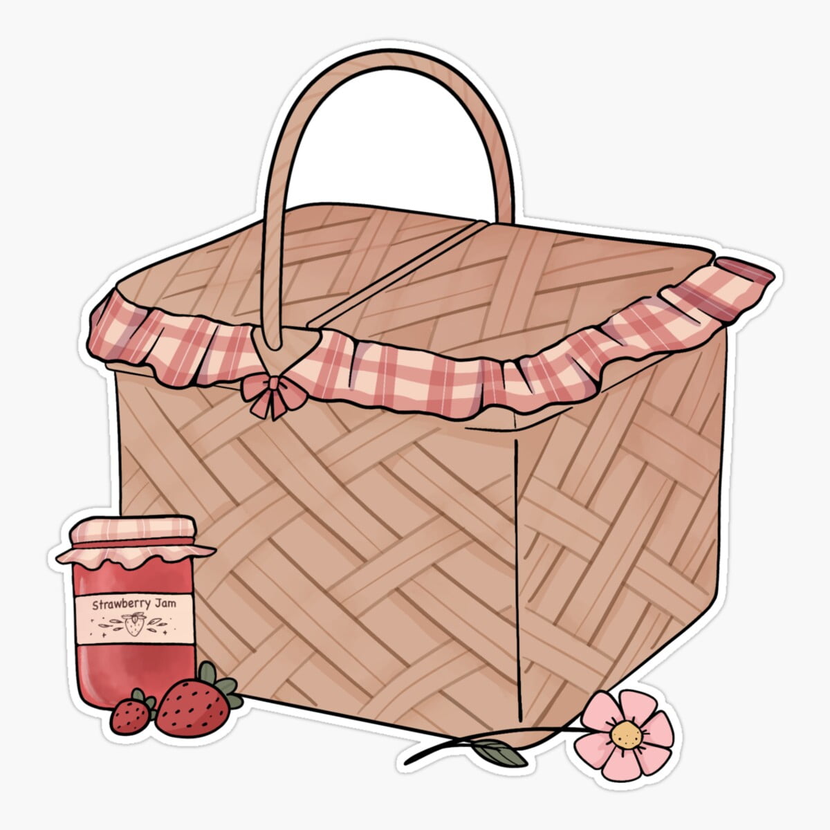 Onim Picnic Basket Sticker, Phone Decal Water Bottle Stickers Car ...