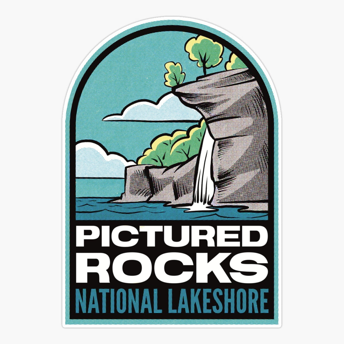 Onim Pictured Rocks National Lakeshore Michigan Sticker, Phone Decal ...